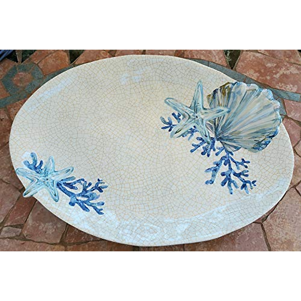 Sigrid Olsen Coral Sea Life Serving Platter, Multicolor