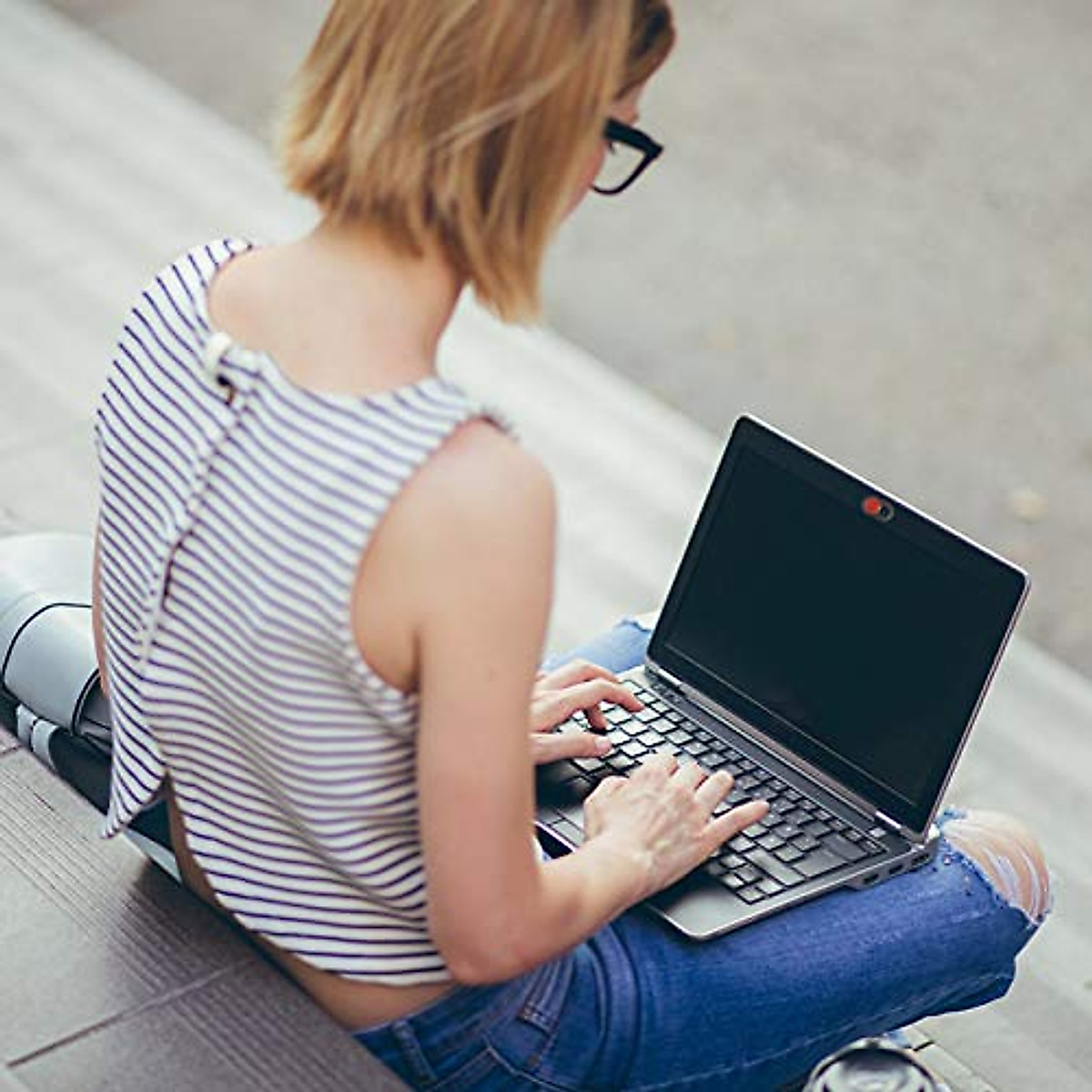 OSALADI Computer Camera 4PCS Webcam Cover Slide Camera Blocker Ultra- Thin Camera Covers Webcam Privacy Shutter Protects for Laptop Cell Phone Tablet PC Notebook Accessory Black Red Pc Camera