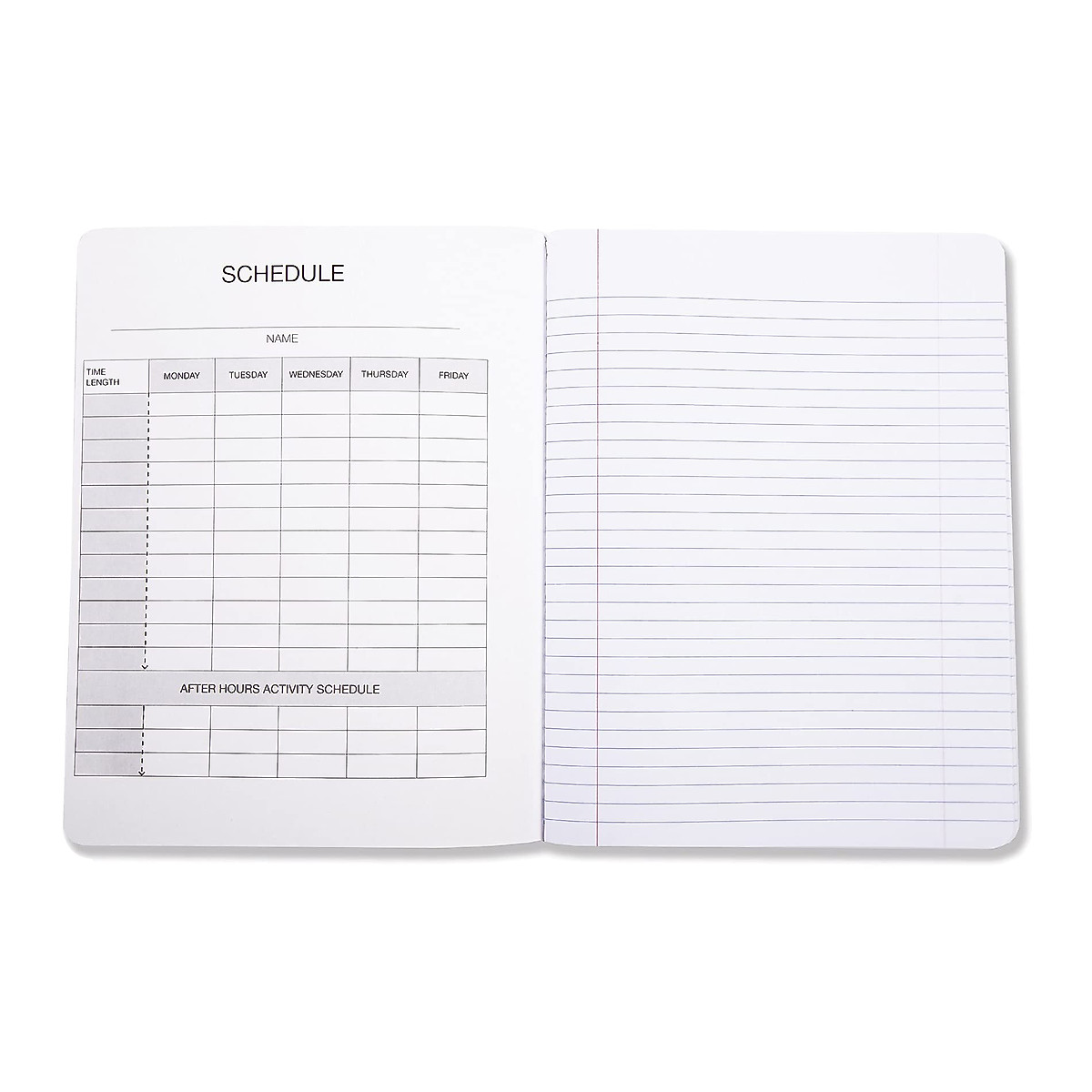 Amazon Basics College Ruled Composition Notebook, 100 Sheet, Assorted Marble Colors, 4-Pack