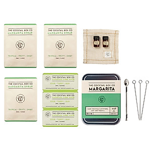 The Cocktail Box Co. Margarita Cocktail Kit - Premium Cocktail Kits - Make Hand Crafted Cocktails. Great Gifts for Him or Her Cocktail Lovers (1 Kit)