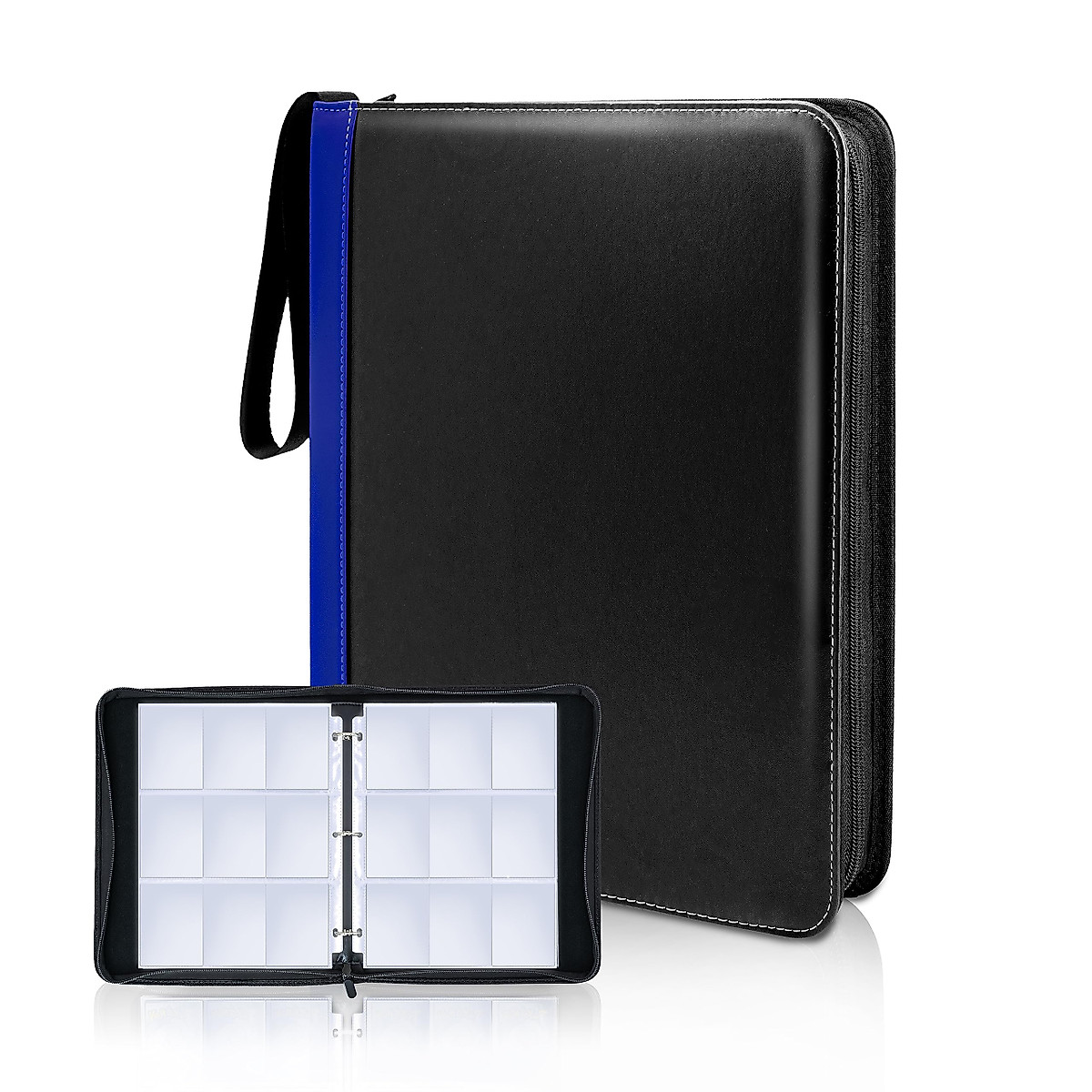 CLOVERCAT 9 Pocket Waterproof Trading Card Binder, Trading Album Display Holder, Expandable, 720 Double Sided Pocket Album, Compatible with Gaming Cards, Yugioh, MTG and Other TCG