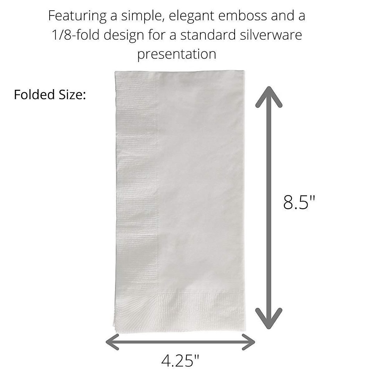 Dixie Ultra 1/8-Fold 3-Ply Paper Dinner Napkins (Previously Preference) by GP PRO (Georgia Pacific), White, 31739, 112 Napkins Per Pack, 18 Packs Per Case