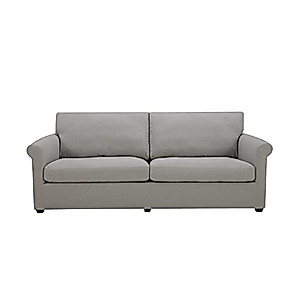 Amazon Brand – Stone & Beam Balkan Contemporary Rolled-Arm Sofa Couch, 91"W, Light Grey