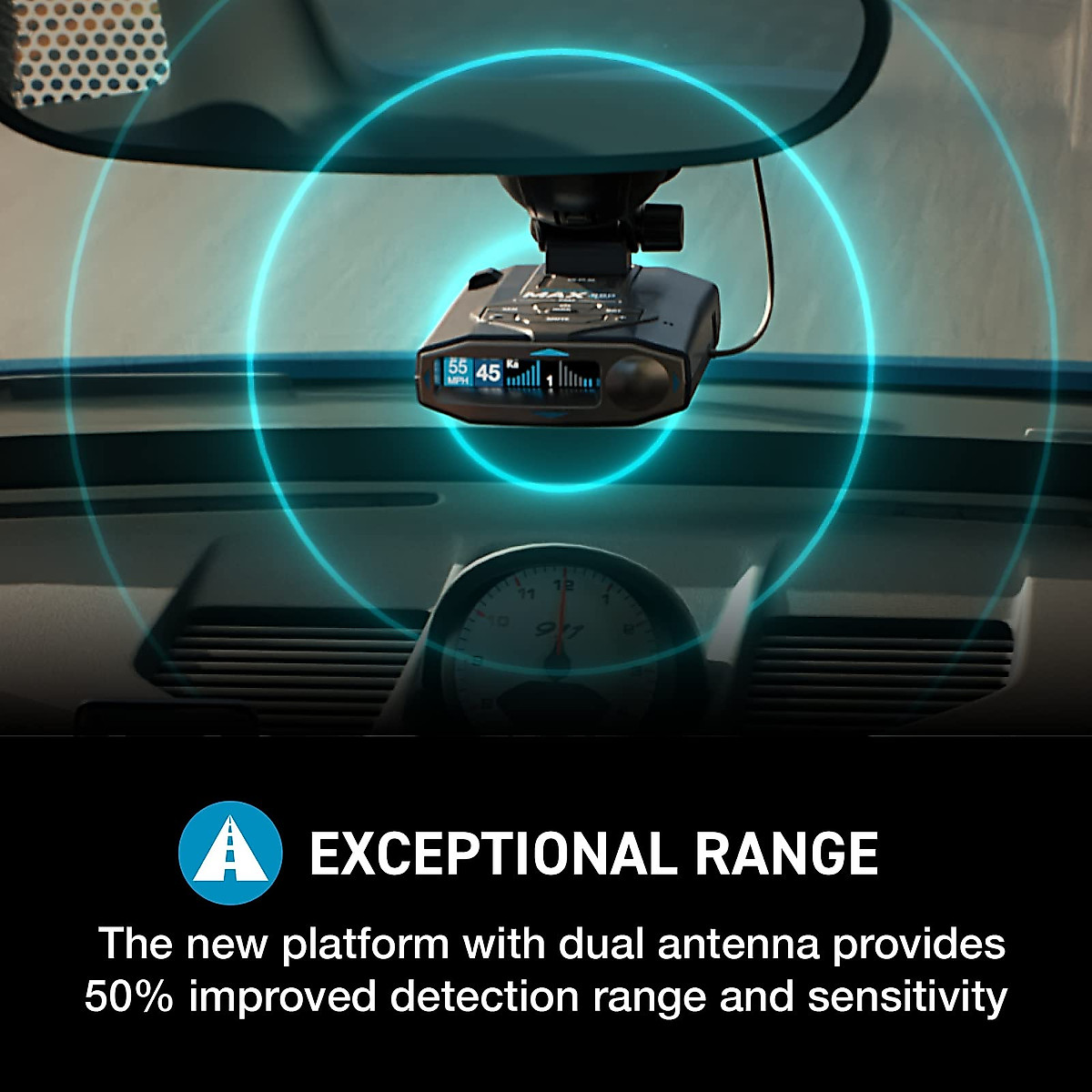 Escort MAX 360 MKII Radar Detector with EZ Mag Mount - Exceptional Range, True 360¬∞ Awareness, AutoLearn Intelligence Rejects False Alerts, Sleek Magnetic Mount for Escort Models