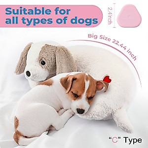 Moropaky Heartbeat Toy Heartbeat Stuffed Animal for Dogs, Heartbeat Puppy Toy for Anxiety Relief Calming Aid, Heartbeat Stuffed Toy for Behavioral Aid Crate Kennel Training, Puppy Essentials White