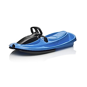 Gizmo Riders 2-Seater Ski Sled with Differential Steering System and Deep Digging Brake - Stratos Electric Blue