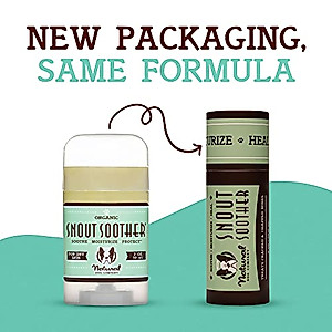 Natural Dog Company Snout Soother Dog Nose Balm, 2 oz. Stick, Dog Balm for Paws and Nose, Moisturizes & Soothes Dry Cracked Noses, Plant Based Nose Cream for Dogs
