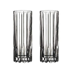 Riedel Drink Specific Glassware Fizz Cocktail Glass (2-Pack) with Microfiber Polishing Cloth Bundle (3 Items)