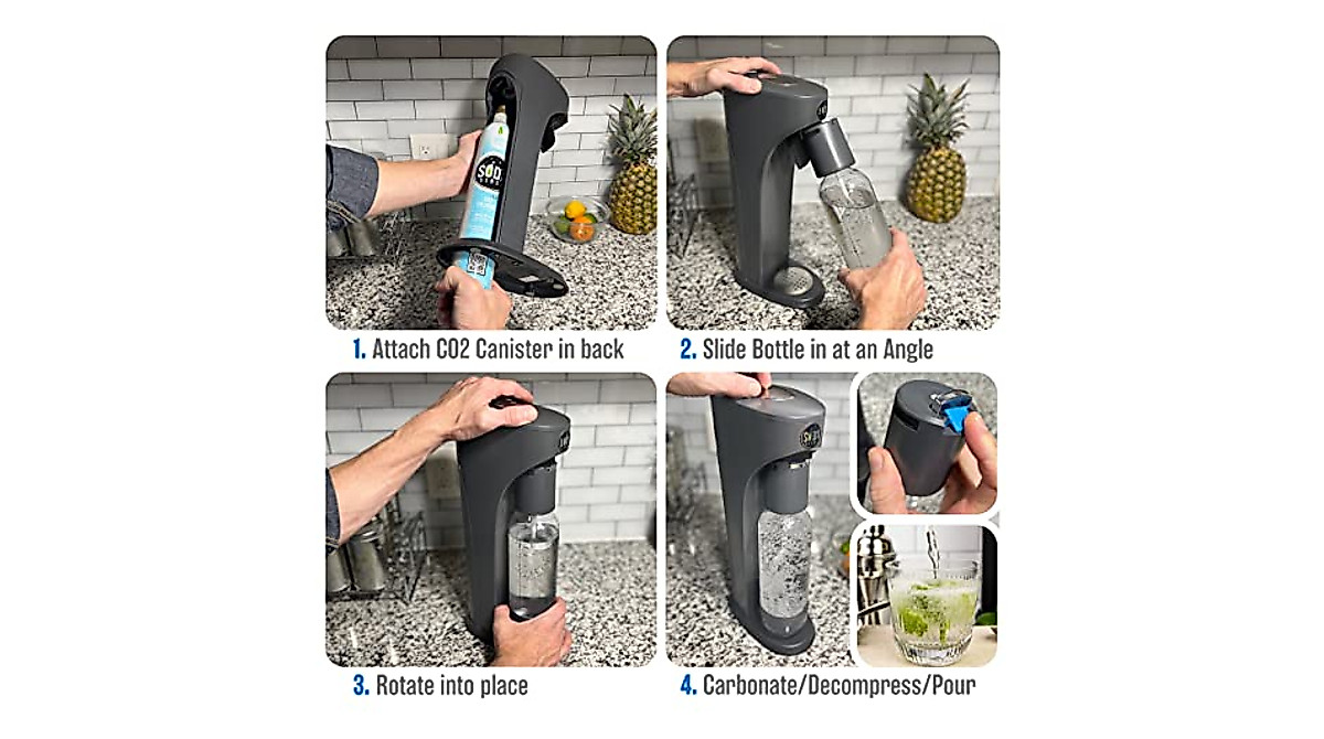 Soda Sensei Sparkling Water Maker - Carbonate Anything