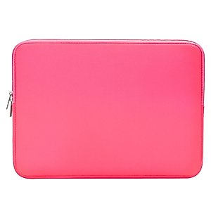 RAINYEAR 13 Inch Laptop Sleeve Compatible with 13.3" MacBook Air/Pro M1 M2 M3 M4 A3240 A3113 A2681 A2337 A1932 A2179 A2338 A1706 A1708 Carrying Computer Bag Protective Cover Case(Bright Pink)
