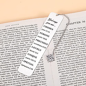 Inspirational Christian Bookmark Gifts for Women Religious Bible Verse First Communion Christening Gift for Boys Girls Teen Daughter Friends Besties Sister Graduation Christmas Birthday Easter Gifts