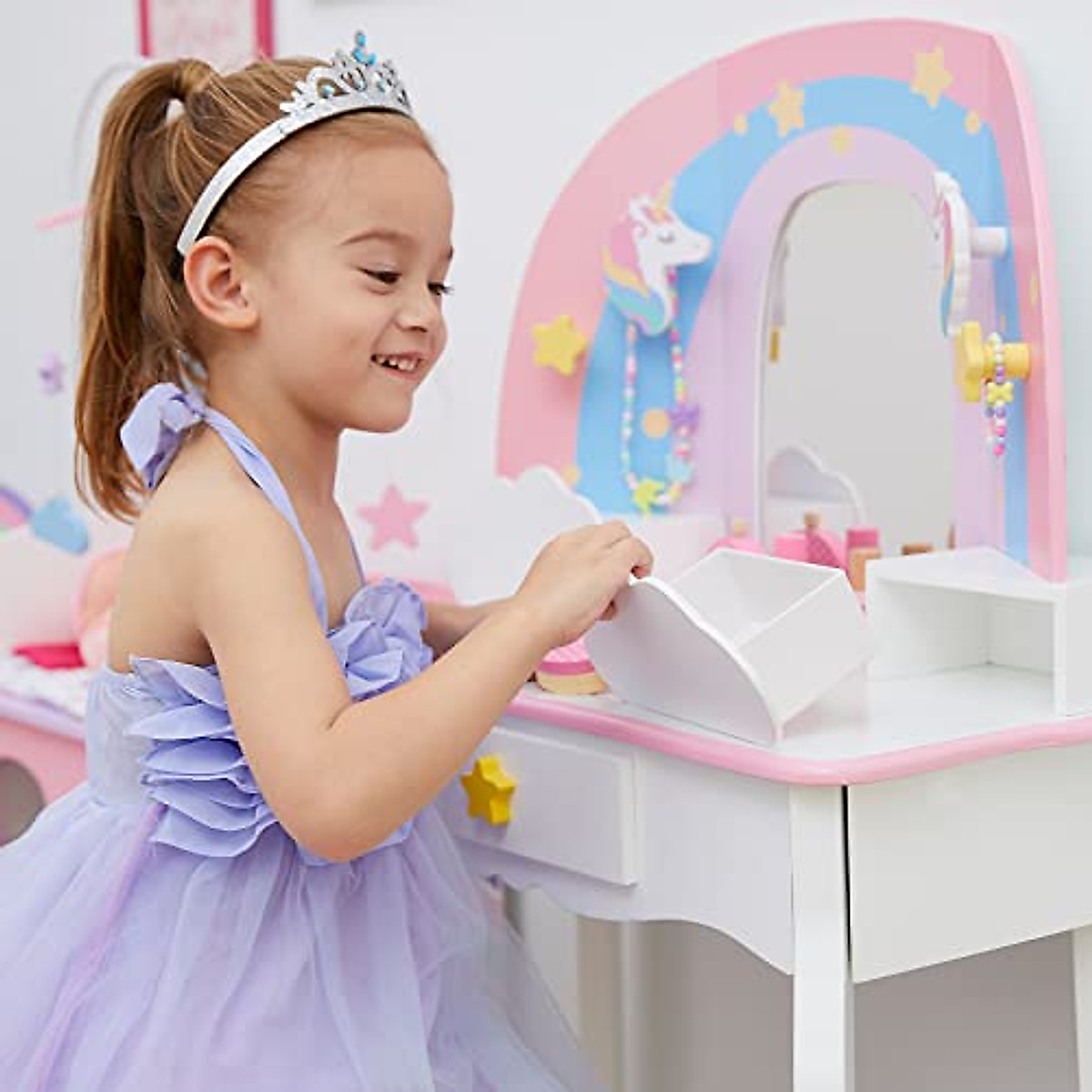 Fantasy Fields - Little Dreamer Rainbow Medium Toy Vanity - Pink