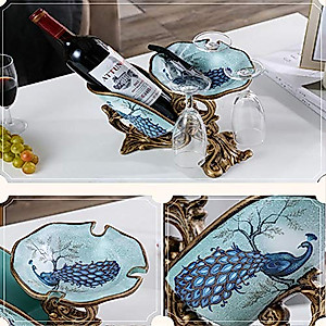 Modern Resin Wine Rack Living Room Luxury Countertop Decorations Wine Keep 1 Bottle 4 Cups 11 Inch Kitchen Bedroom Hall Bar Wine Rack-C 28x22cm(11x9inch)