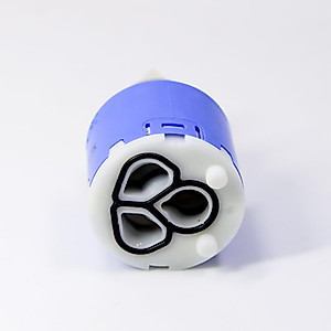 Kerox NKJ35 Single Lever Faucet Cartridge (1 Pack), 35mm Replacement Ceramic Mixing Energy-Saving Cartridge, Right Rotation, Repair Kit for Kerox Single Lever Faucet -Blue