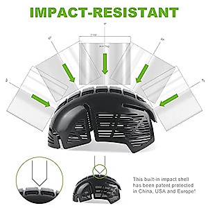 GREEN DEVIL Safety Bump Cap Hat Baseball Cap Style Safety Hat Breathable Lightweight Hard Hats for Men Women Lone Brim Grey