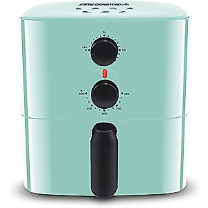 Elite Gourmet EAF-3218BL Personal 1.1Qt Compact Space Saving Electric Hot Air Fryer Oil-Less Healthy Cooker, Timer & Temperature Controls