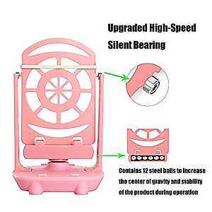 Phone Swing Step Counter Pedometer Compatible with Pokemon Go Poke Ball Plus Cellphone Accessories with USB Cable High Silent Version for Walking (Support 2 Phones Under 7.2 Inch), Pink