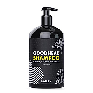 Ballsy Goodhead Shampoo, For Thick, Strong and Healthy Hair, with Tea Tree Oil, 16 Fl oz