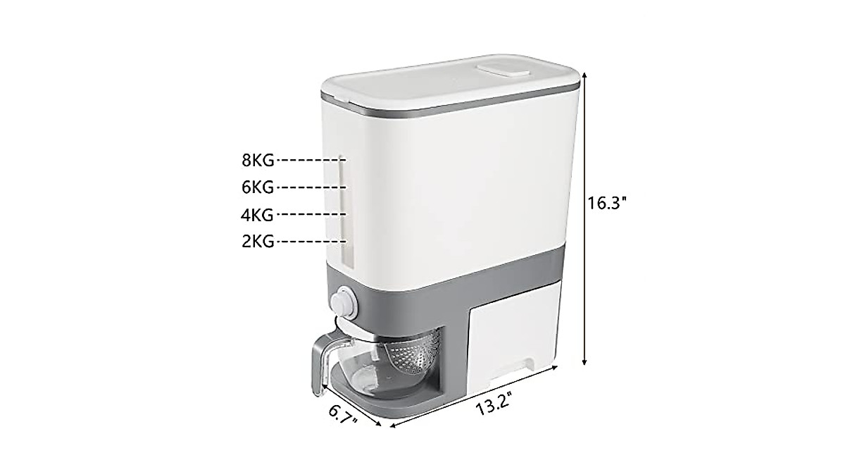 ZEAYEA 25 Lbs Rice Dispenser - Smart Food Storage