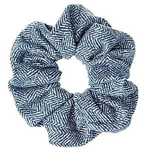 Black Diamond TWIST KNOT HEADBAND AND 2 SCRUNCHIES SET (Blue Ribbed Knit)