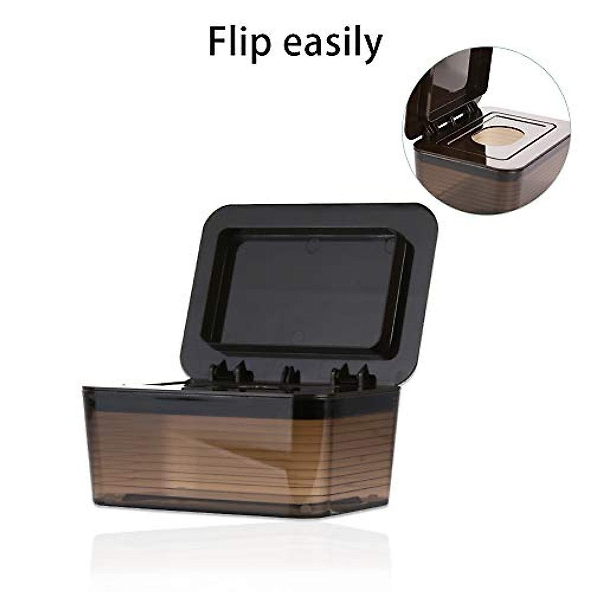 Jitnetiy Removable Wipes Dispenser Large Wipes Case Holder Container Keeps Wipes Fresh (Dark Brown)