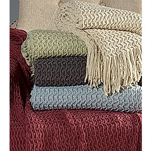 Brielle Winding Wave Throw, Sage
