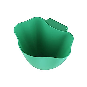 Cute Countertop Compost Bin Hanging Trash Can, Garbage Container for Kitchen/Bedroom/Office/Garage, Cabinet Counter Mounted for Easy Collection of Food Scraps (Dark Green)