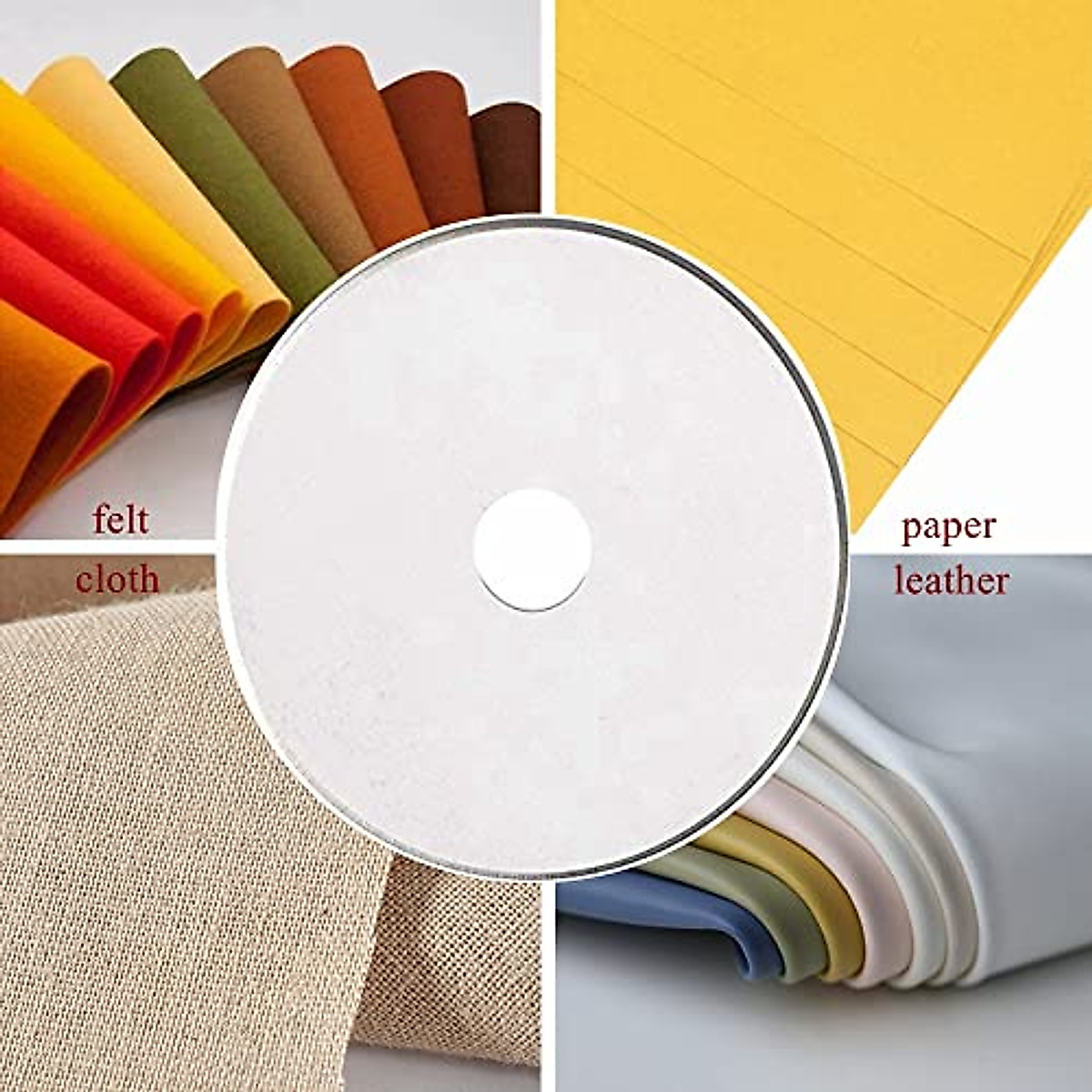 45mm Rotary Cutter Replacement Blades Compatible with Fiskars ,OLFA,DAFA,Dremel,Decorative Rotary Blades for Quilting,Scrapbooking,Leather,Vinyl etc 11