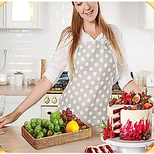 Natural Rattan Serving Tray with Cut-Out Handles, 13x9x1.6inch Hand-Woven Rectangular Rattan Wicker Tray for Storage Breakfast, Drinks, Snack, Fruits, Coffee Table, Home Decor