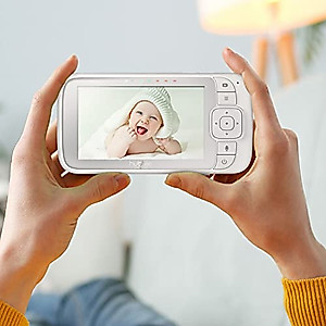 Hubble View Pro 5" Video Baby Monitor with Camera and Audio, NightVision Baby Camera Monitor Pan Tilt Zoom; 2Way Talk, Lullabies & Room Temp Monitoring, 1000ft Range, Secure Baby Monitor No WiFi