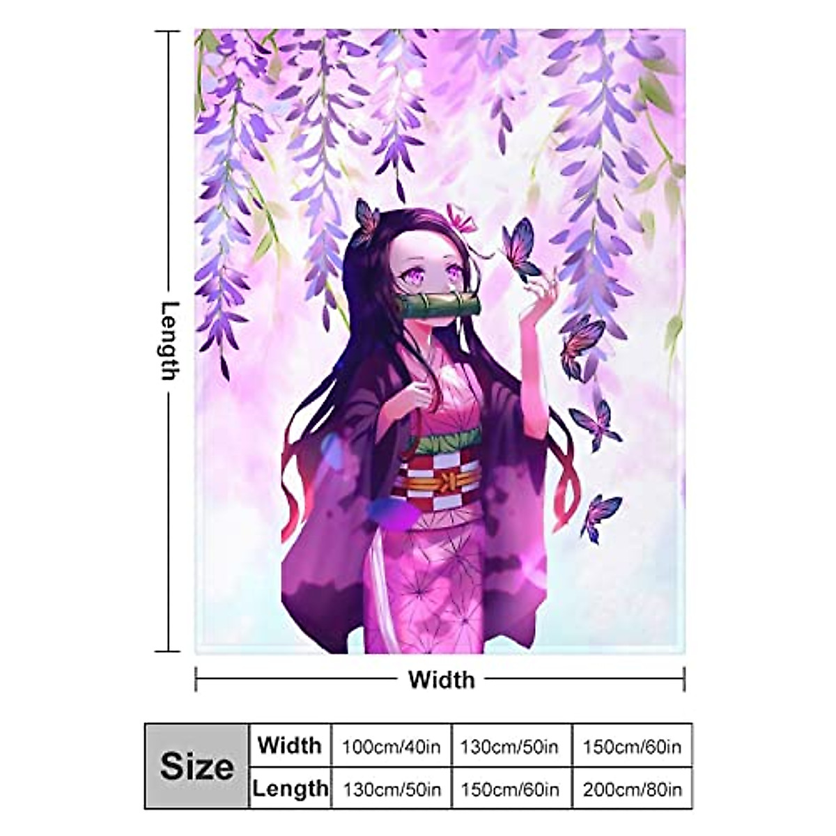 Anime Blanket Ultra Soft Flannel Fleece Cartoon Throw Blankets Home Decor Bedding Couch Sofa for Kids Adults Gift 50"X40"