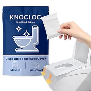 Disposable Toilet Seat Covers for Toddlers Potty Training,Travel,Pregnant Mom, Adult,Waterproof Plus Size 20 Pcs