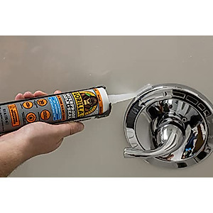 Gorilla Waterproof Caulk & Seal 100% Silicone Sealant, 10oz Cartridge, Clear (Pack of 1)