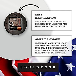 Soul Décor Sea Sunset Wall Clock, Silent Non-Ticking, Battery Operated Kitchen Clock, Aluminum Composite Face, Suitable for Offices, Bedrooms, and Bathrooms 12 Inch Round