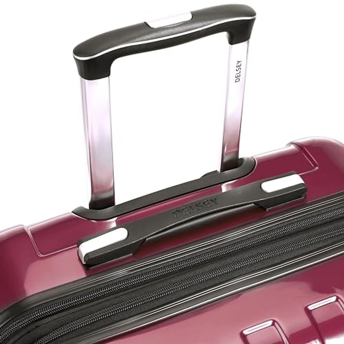 DELSEY PARIS Helium Aero Hardside Expandable Luggage with Spinner Wheels, Peony Pink, Checked-Large 29 Inch