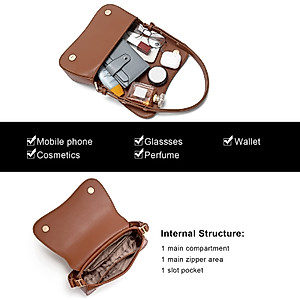 CLUCI Small Shoulder Bags,Purses for Women Vegan Leather Crossbody Handbag Clutch Hobo Purse