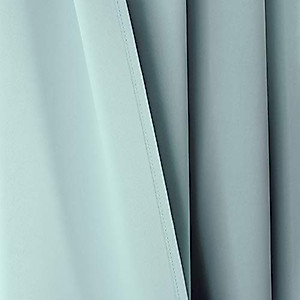 Lush Decor, Blue Insulated Knotted Tab Top Blackout Window Curtain Panel Pair, 84" x 52", 84 in x 52