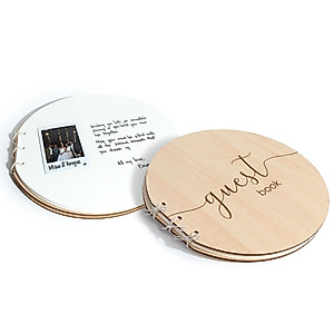 Mikito Elegant Wedding Guest Book – Ideal Baby Shower Guest Book, Memorable for Birthdays & Graduations – Classic Guestbook for Wedding Celebrations - Polaroid Guest Book