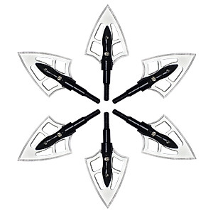 12Pcs Stainless Steel 100 Grain Broadheads 2 Blades Hunting Tips for Crossbow Compound Bow Archery Hunting