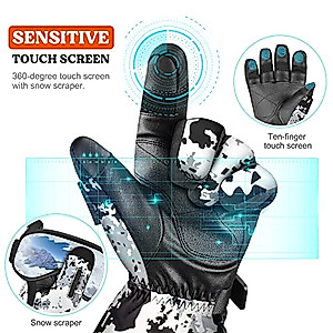 MADETEC Heated Gloves for Men Women, Winter Gloves Upgraded Rechargeable Battery, Waterproof & Double Windproof Electric Heated Gloves, Heated Camo Gloves for Ski Hunting Motorcycle Riding
