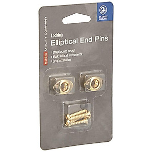 D'Addario Accessories D'Addario Elliptical End Pins, Gold, Large