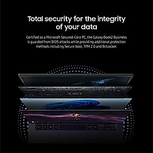 SAMSUNG 14" Galaxy Book2 Business Laptop Computer, i7P / 16GB / 512GB, Windows 11 PRO, 12th Gen Intel vPro 28W Processor w/ Enhanced Security, ‎NP641BEF-KA2US, Graphite