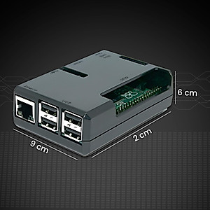 sb components Jet Black Case for Raspberry Pi 3 Model B and Raspberry Pi 2 Model B (Black) with Access to All Ports
