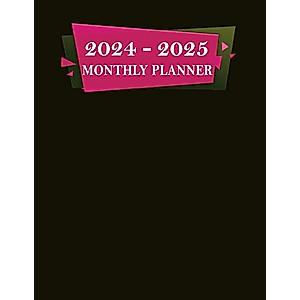 2024-2025 Monthly Planner: Two Year Schedule Organizer (January 2024 through December 2025) / A4 size, elegant black cover