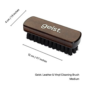 Geist. Leather & Upholstery Cleaning Brush Medium | To clean car seats, leather sofas, and alcantara | For car interiors, furniture, boots, shoes, bags and more