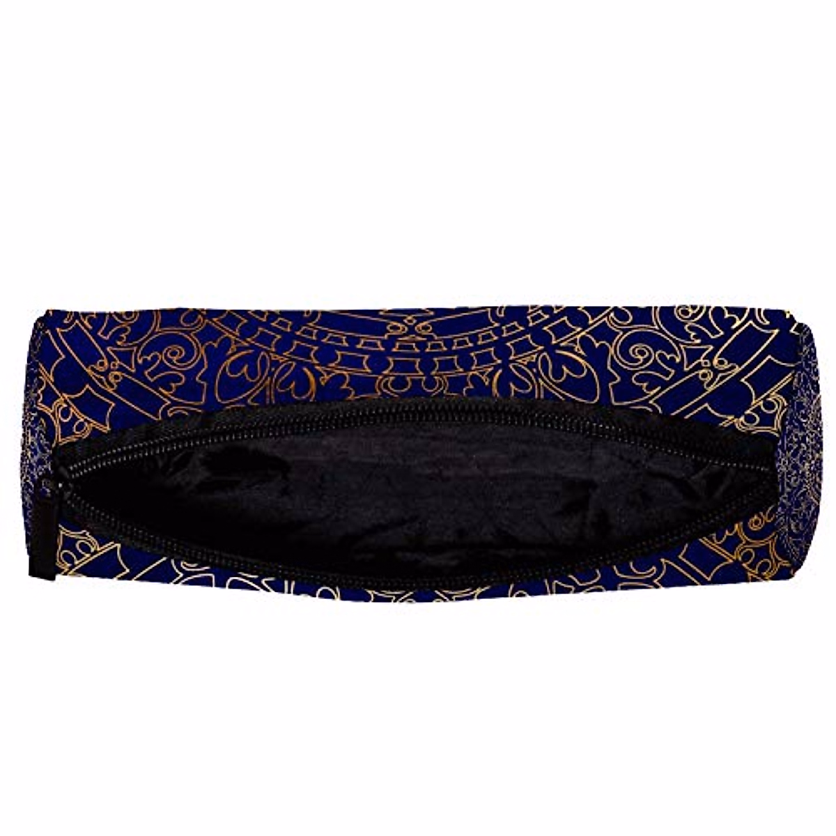 Oriental Blue Gold Mandala Pencil Bag Pen Case Stationary Case Pencil Pouch Desk Organizer Makeup Cosmetic Bag for School Office