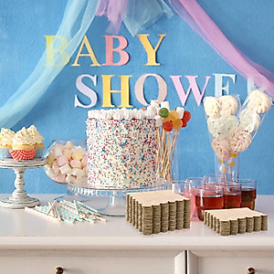 Panelee 100 Pcs Burlap Cocktail Dessert Napkins Bulk Rustic Scalloped Paper Napkins Decorative Party Disposable Hand Towel for Wedding Baby Shower Dinner Birthday, 5 x 5 Inch