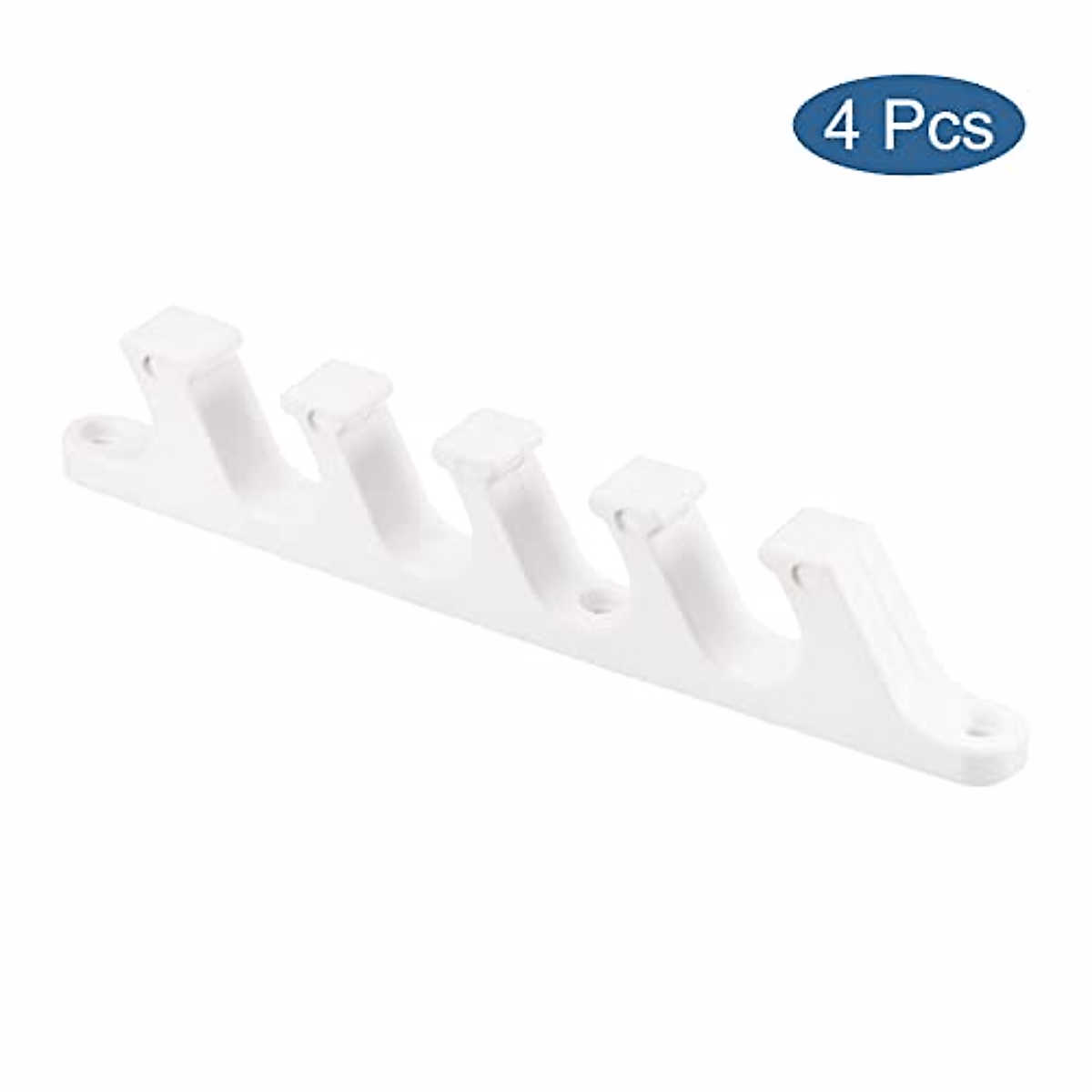 PATIKIL Chaise Adjustment Bracket, 4 Pack 5 Position Lawn Furniture Multi Position Back Support Adjuster for Outdoor Lounge Patio, White