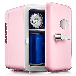 Yabano Small refrigerator KM-14-pink with handle