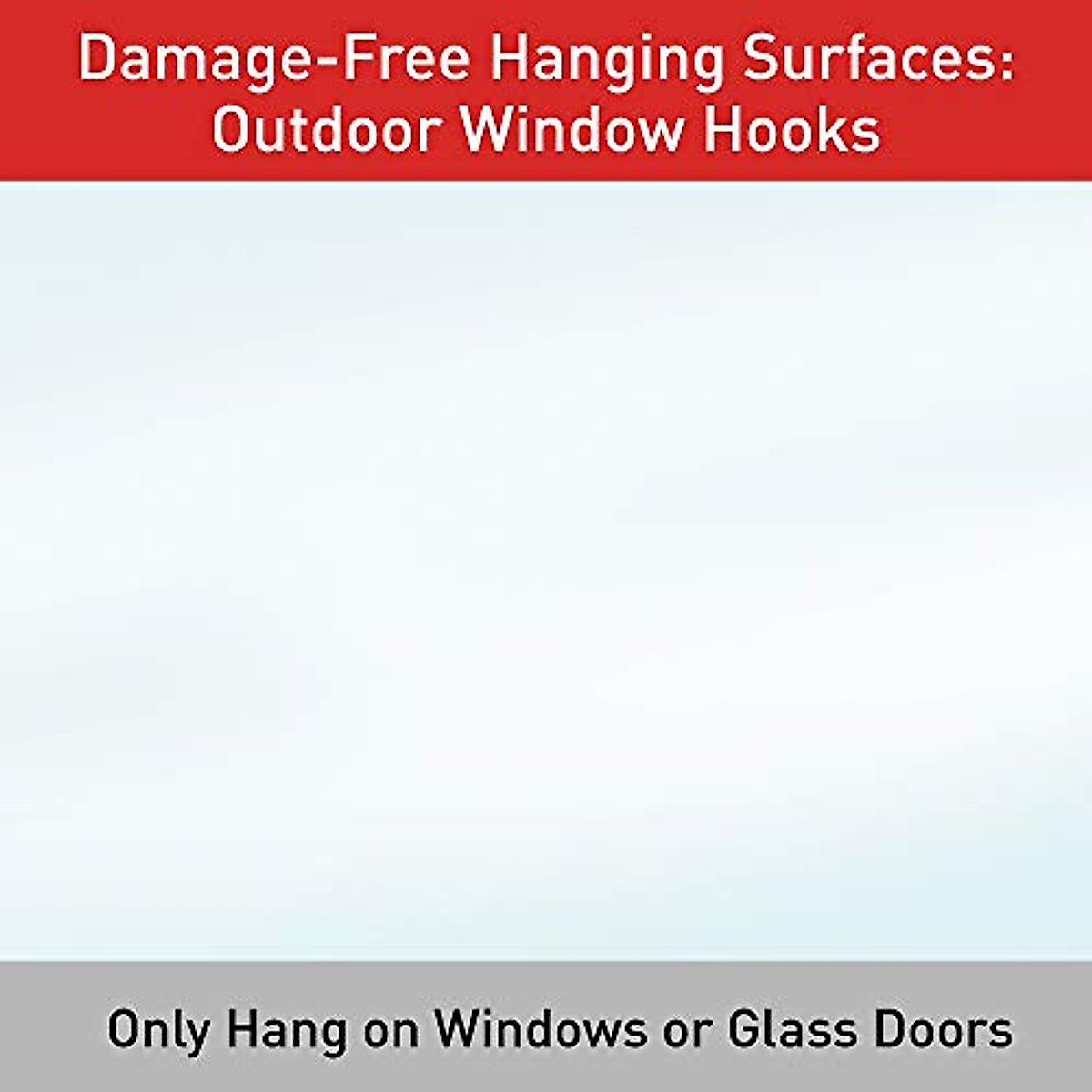 Command 17091CLR-AW-E Window, Medium, 2-Hooks (17091CLR-AWES), 2 Hooks, Clear-Outdoor, 2 Hooks